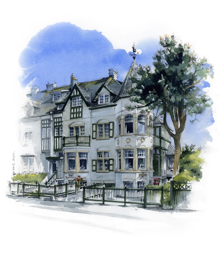 Aquarelle – Villas à Duinbergen (Knokke, Belgique) | Marc Van Enis